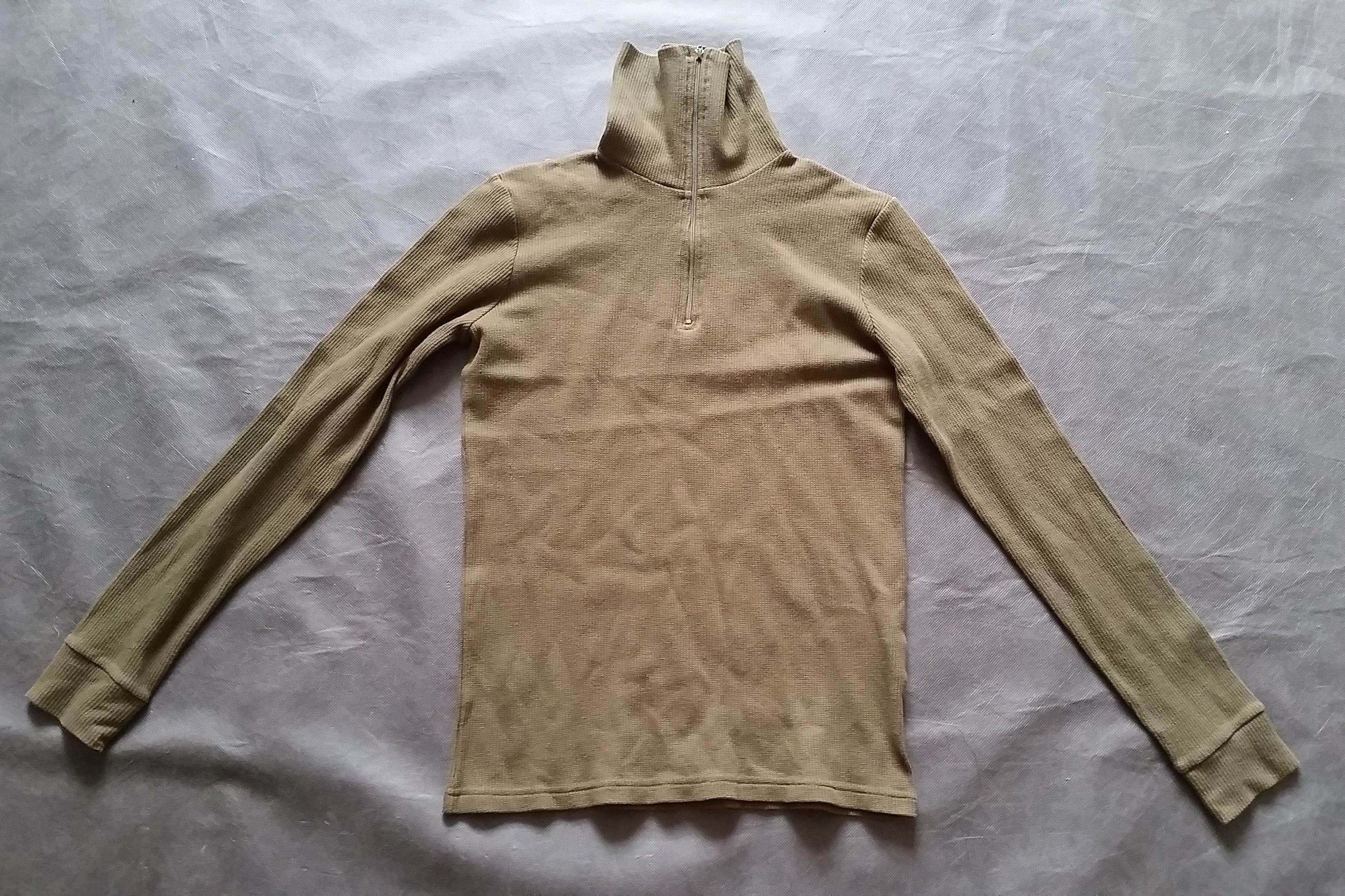Raf Simons Final drop! AW04 khaki funnel neck longsleeve | Grailed