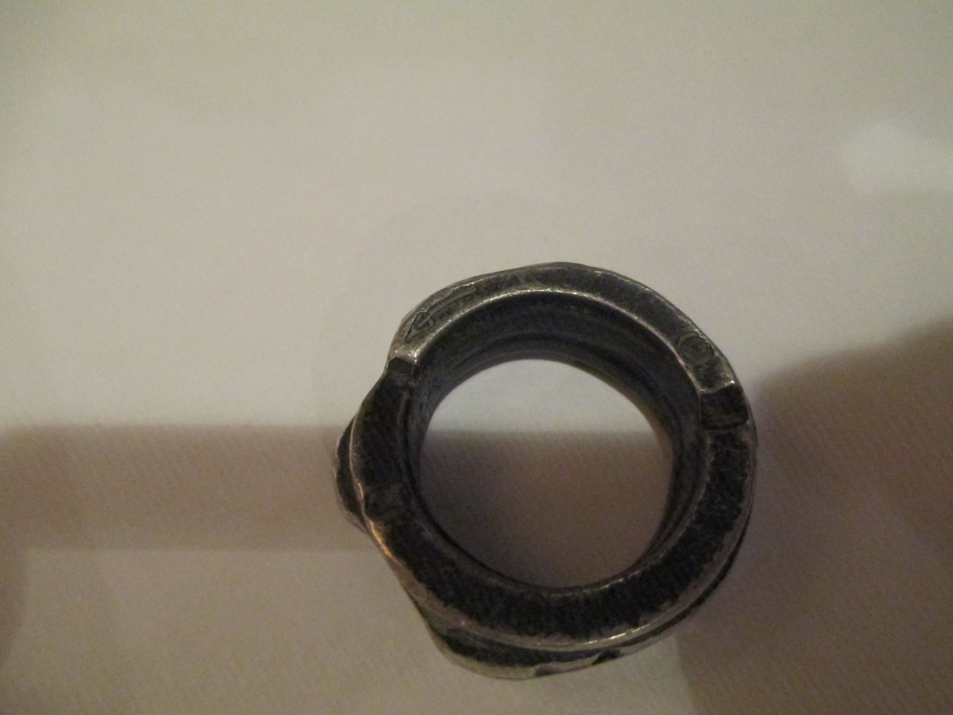 Raf Simons SS03 Consumed ring made of metal waste | Grailed