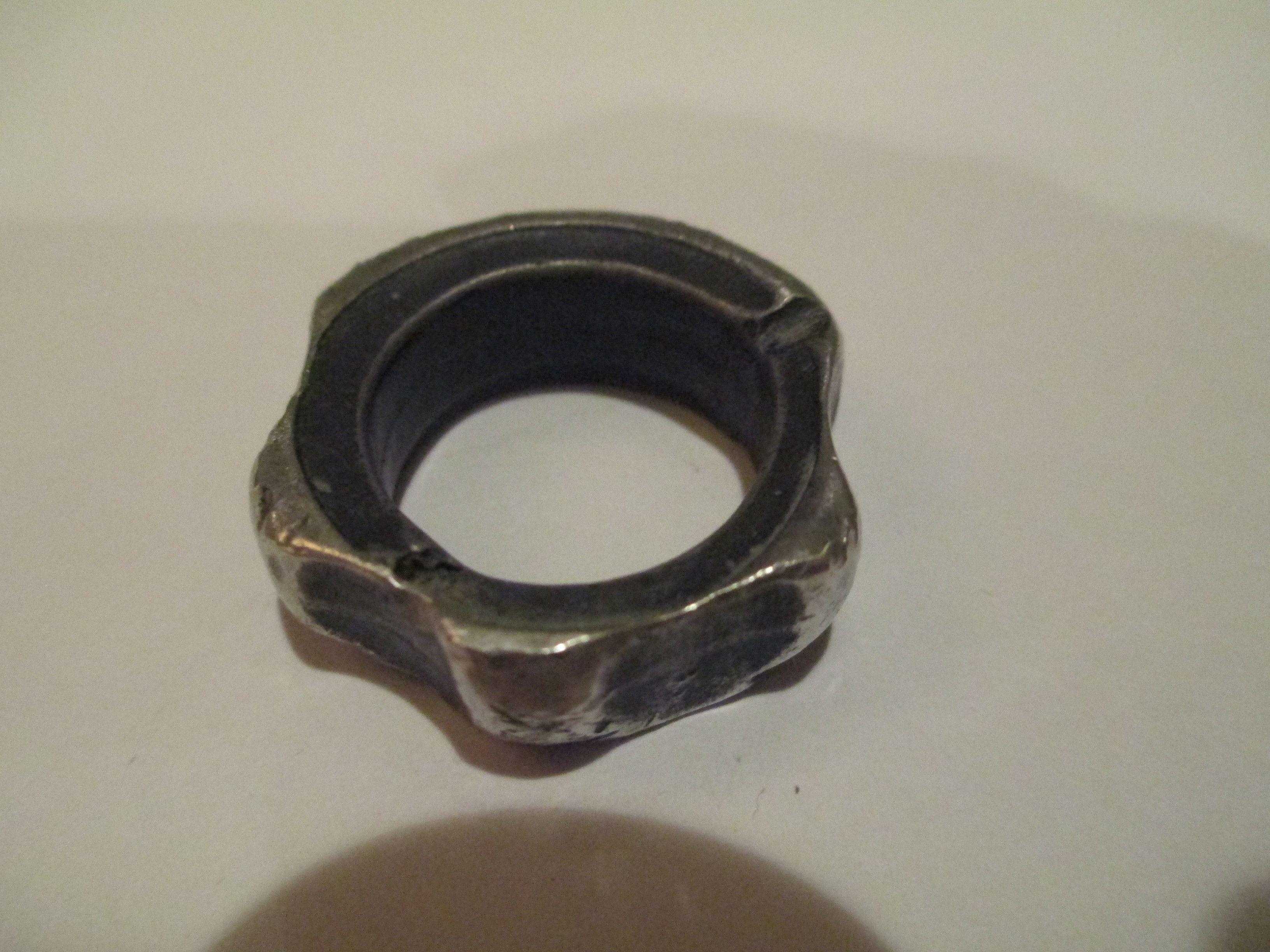 Raf Simons SS03 Consumed ring made of metal waste | Grailed