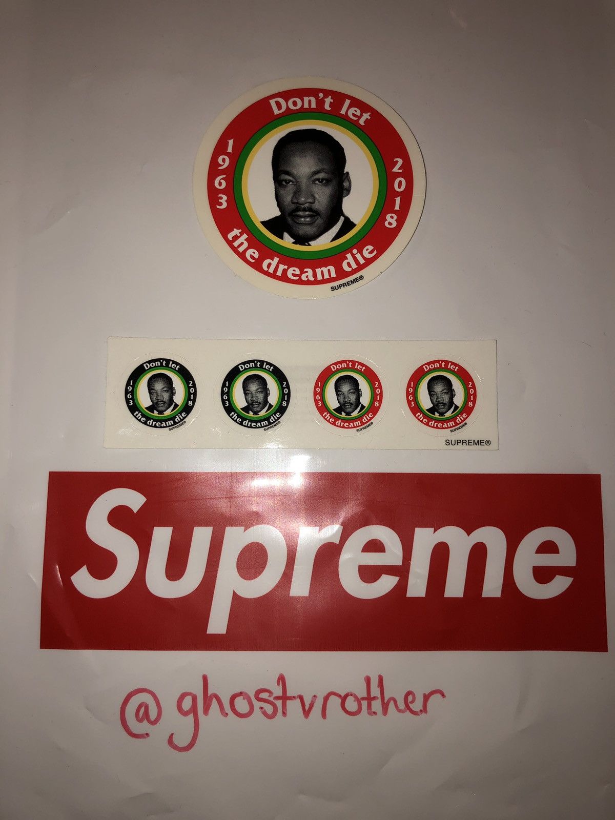 Supreme MLK Supreme Sticker Set | Grailed