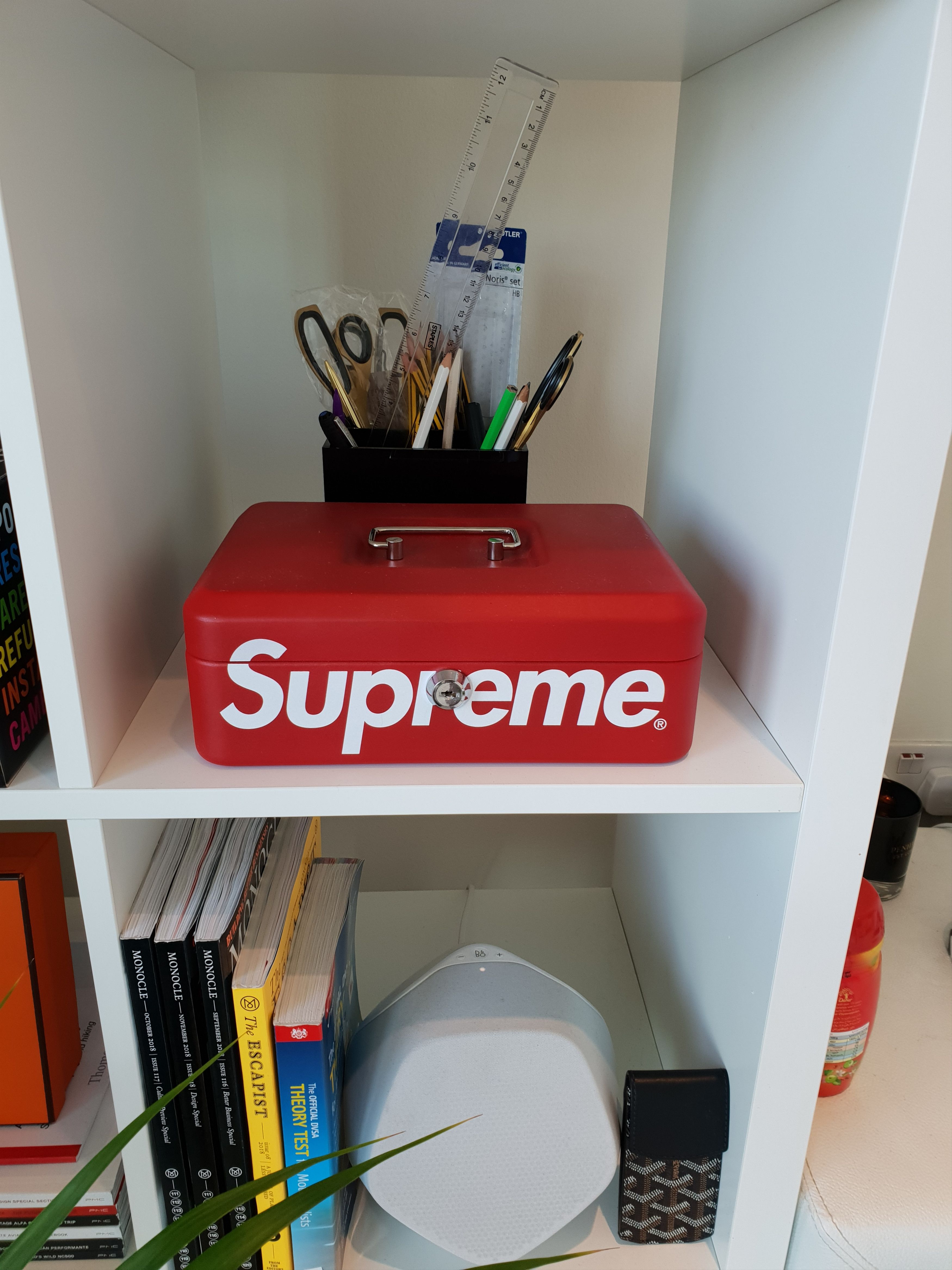 Supreme Supreme Off White Lock Box Metal Lunch Storage Case Key Red ...
