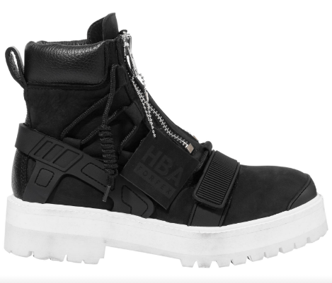 Hood By Air HBA X Forfex Double Zipper Black Deer Leather Combat Boot ...