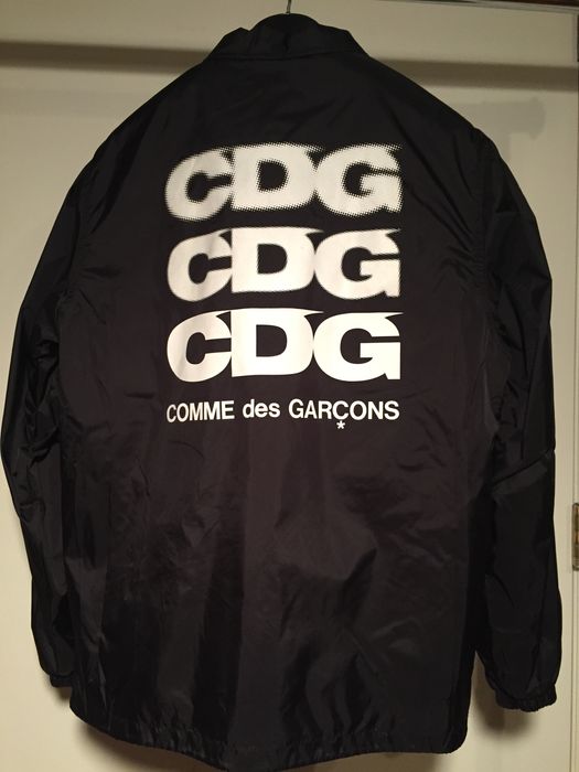 Comme des Garcons CDG Logo Windbreaker with Fleece Lining | Grailed