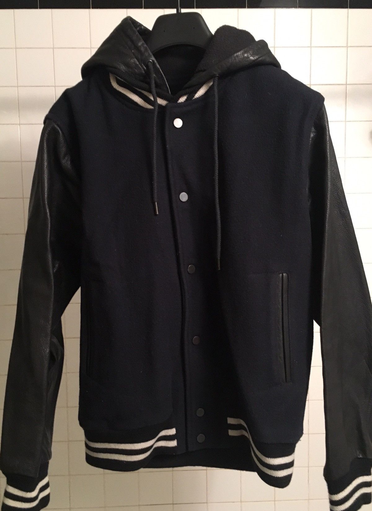 Marc by Marc Jacobs Wool/Leather Hooded Varsity Jacket | Grailed