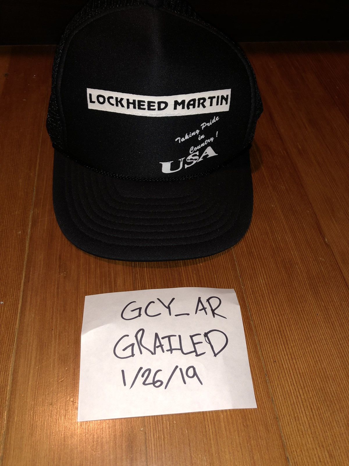 Nissin Vintage RARE Lockheed Martin Trucker Hat Black | Grailed