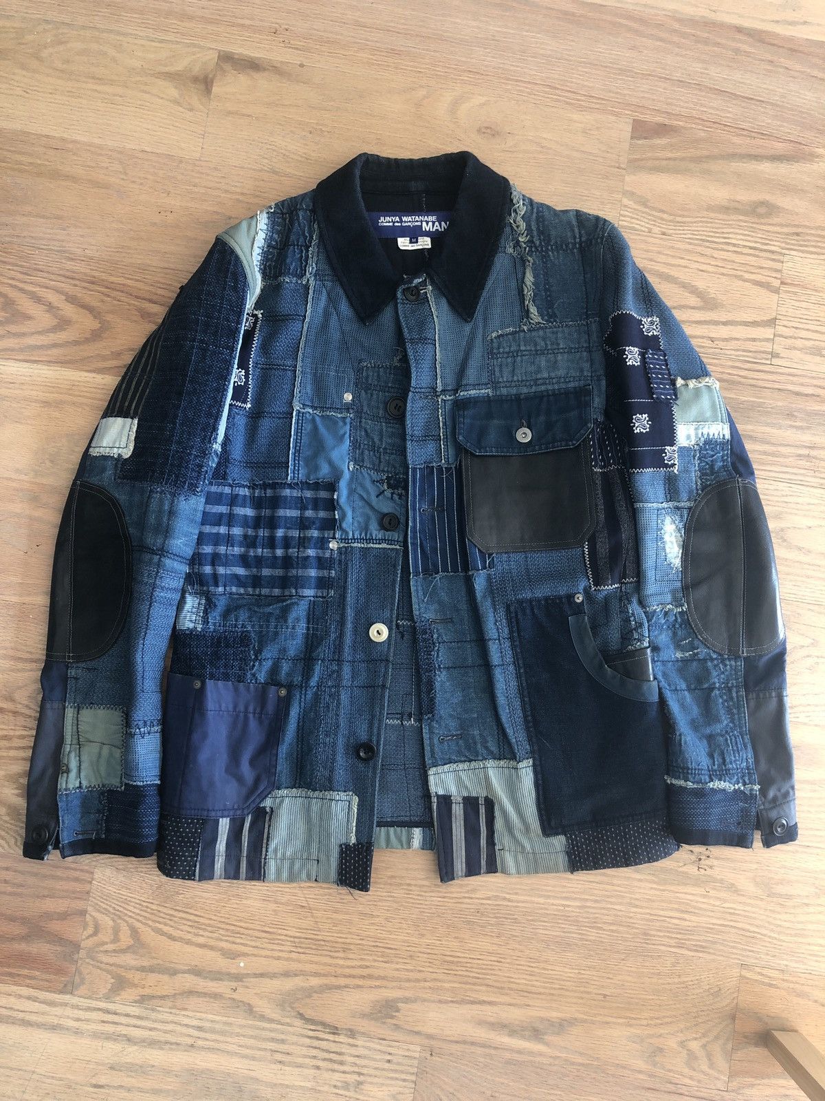 Junya Watanabe Heavyweight Indigo Patchwork Hunting Jacket | Grailed