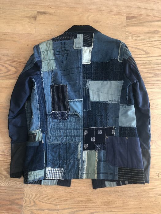 Junya Watanabe Heavyweight Indigo Patchwork Hunting Jacket | Grailed