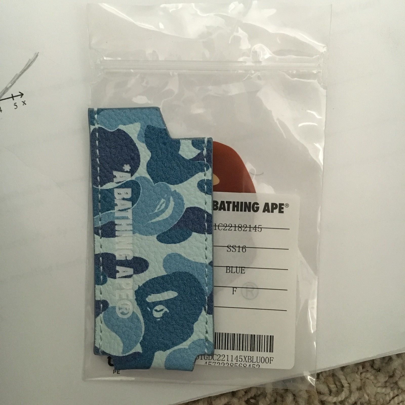 Bape Bape Leather Lighter Case [Blue] | Grailed