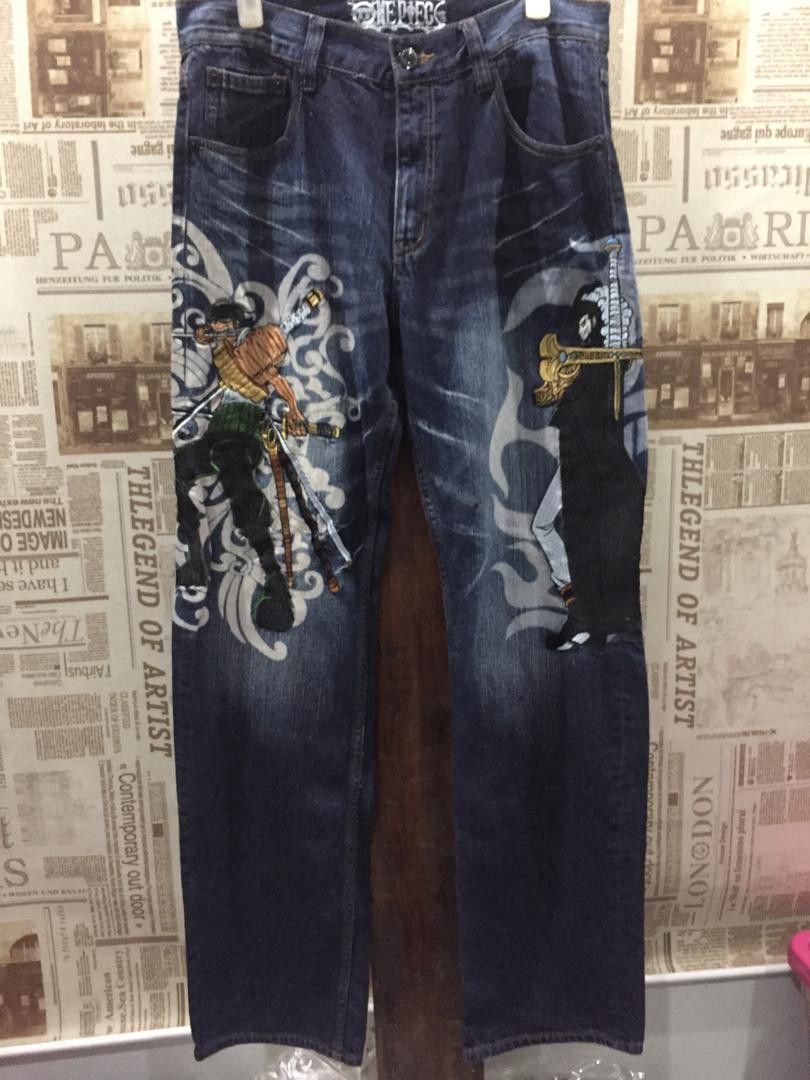 Japanese Brand × One Piece Japanese Anime ONE PIECE embroidery design ...