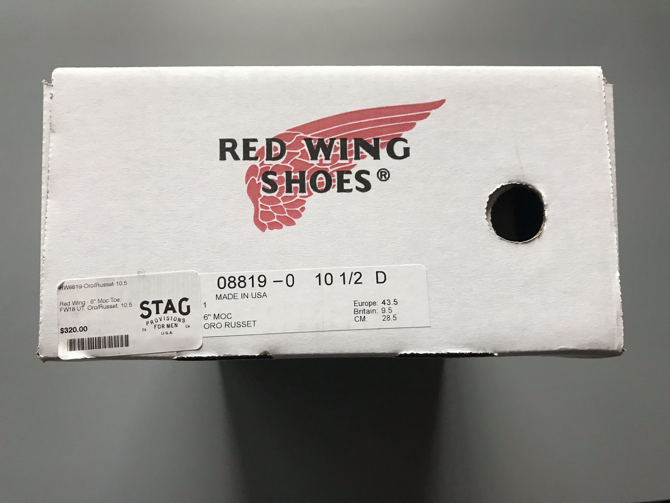 Red Wing 8819 6” Moc In Oro Russet Portage/Abilene Roughout Leather ...