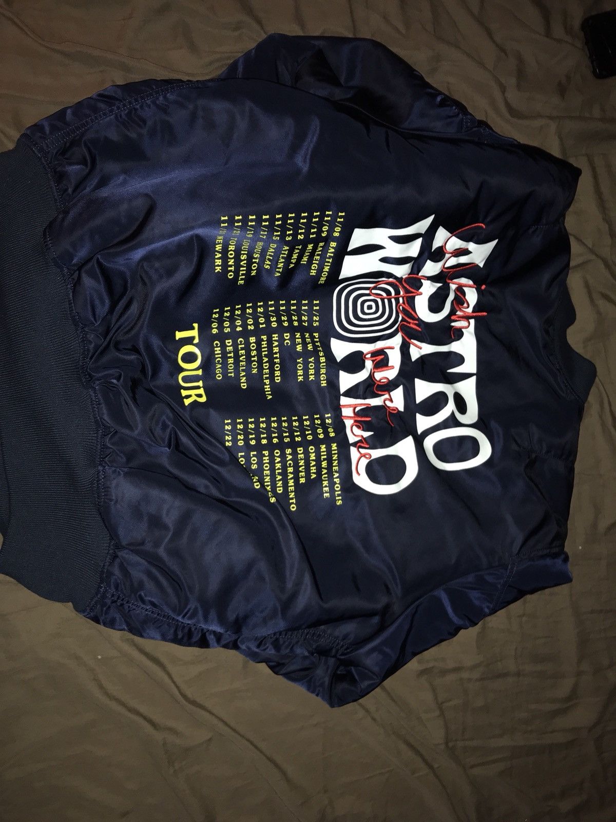 Travis Scott Travis Scott Astroworld Bomber Jacket Rare | Grailed