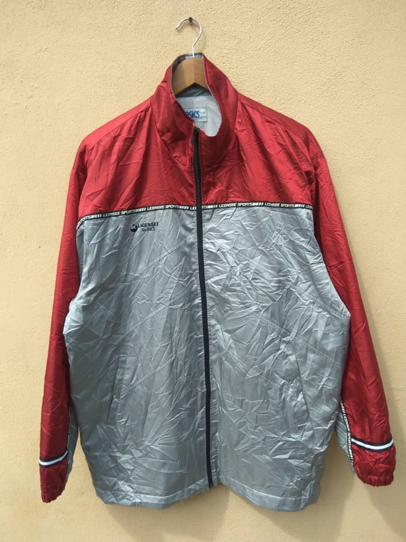 Asics × Vintage × Windbreaker Vintage Asics windbreaker zipper ...