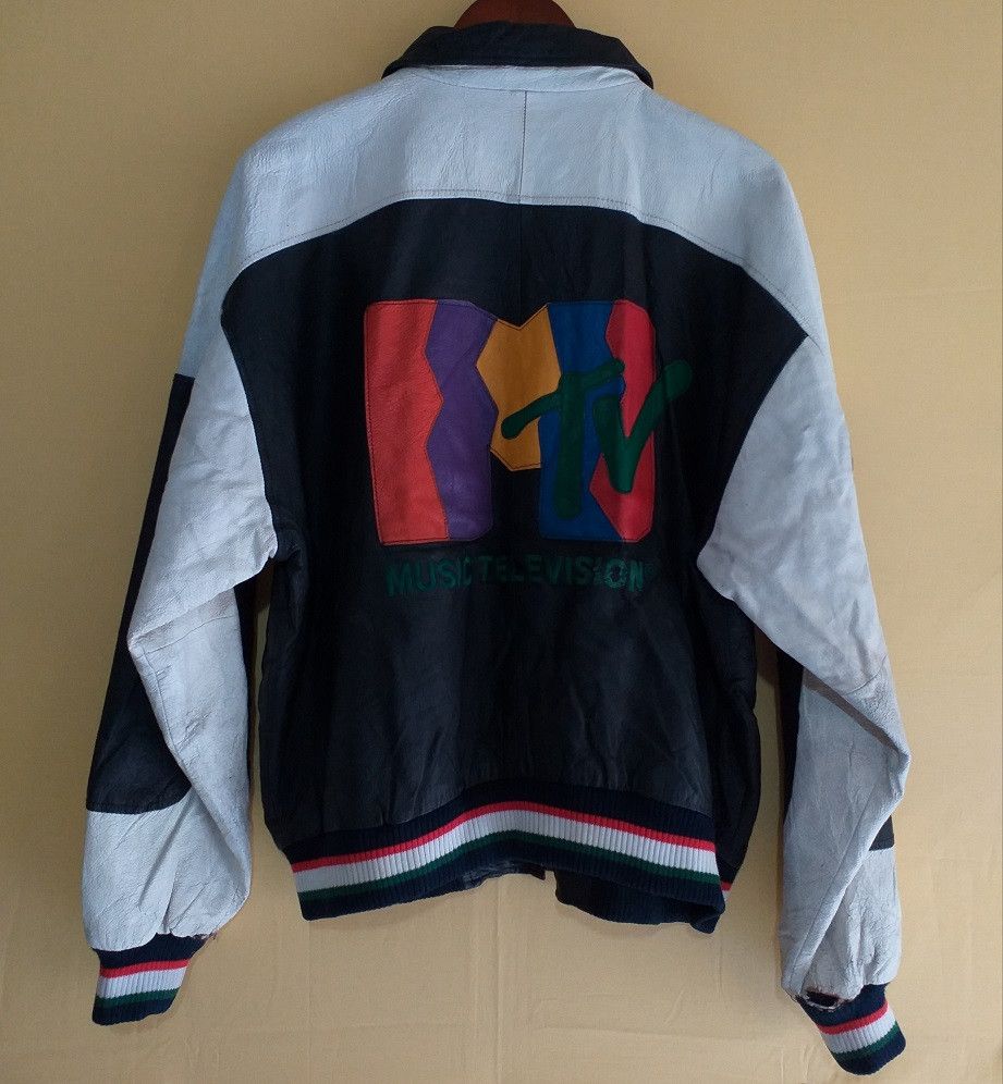 Vintage Vintage OG 90S 1992 MTV Music Television BIG LOGO Leather ...