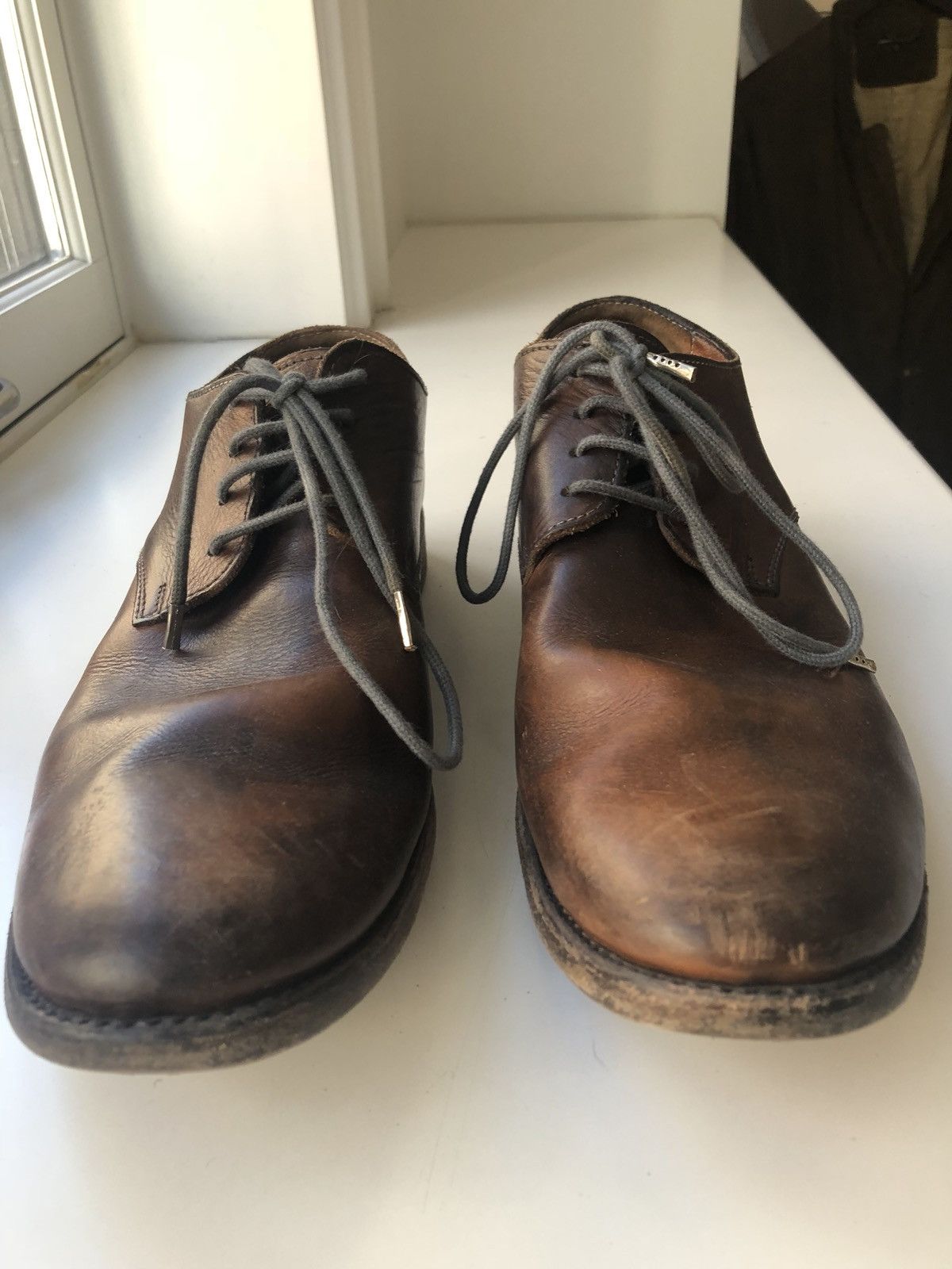 A1923 Distressed Brown Leather Shoes | Grailed