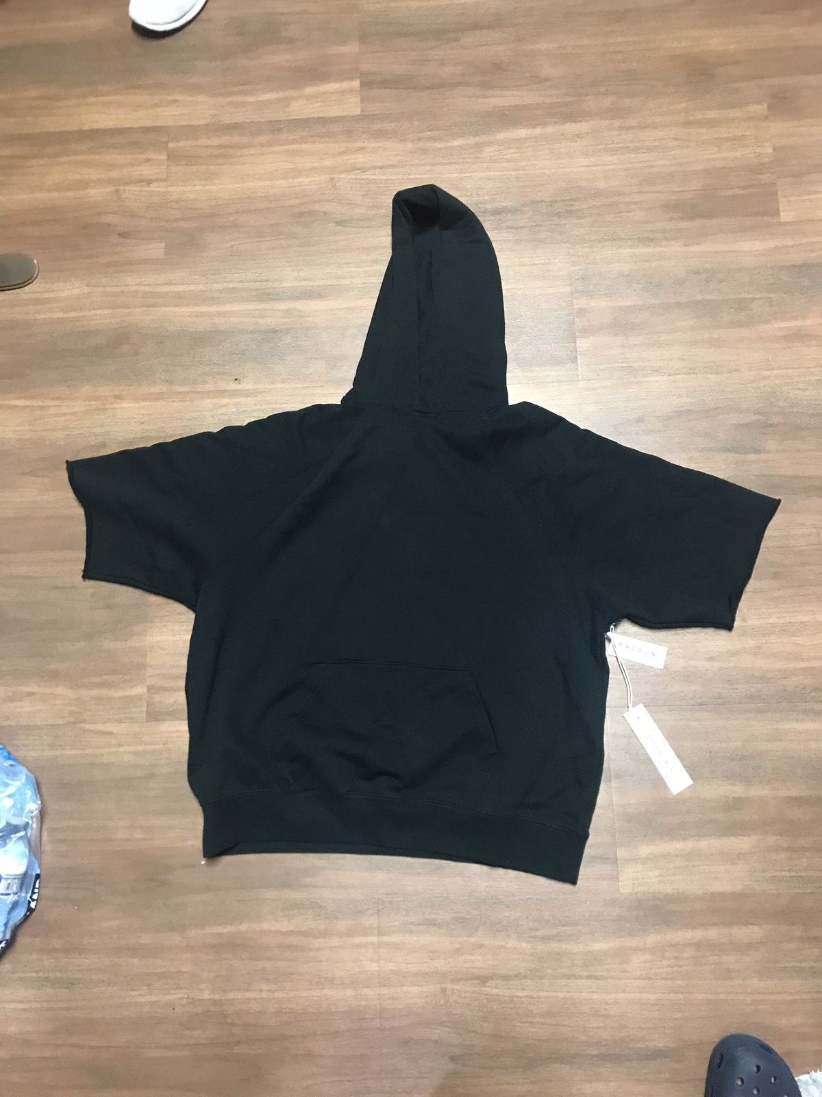 Pacsun Essentials Cutoff Sleeve Pullover Hoodie | Grailed