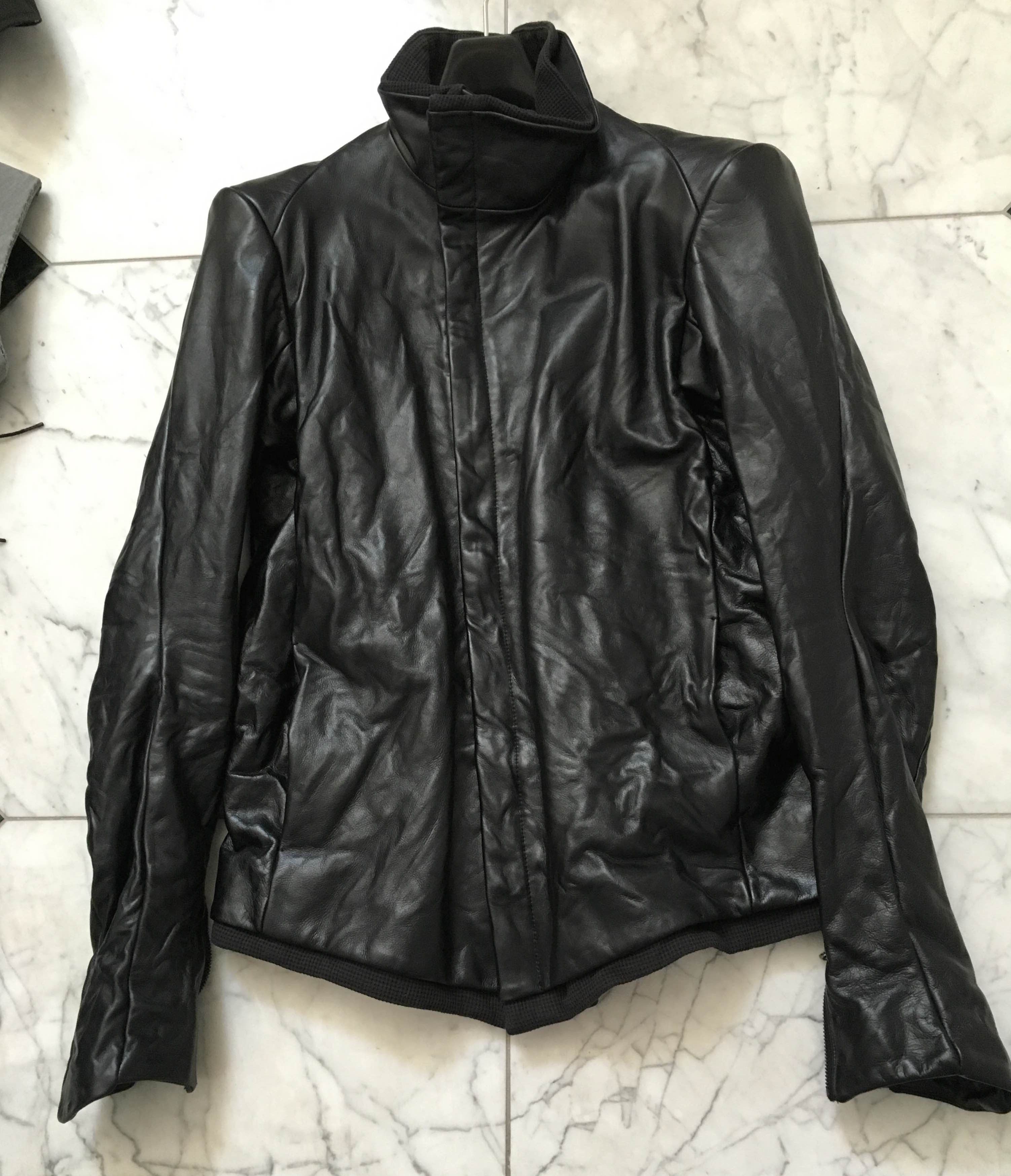 Devoa Tailored Metallic Cow Leather Jacket | Grailed