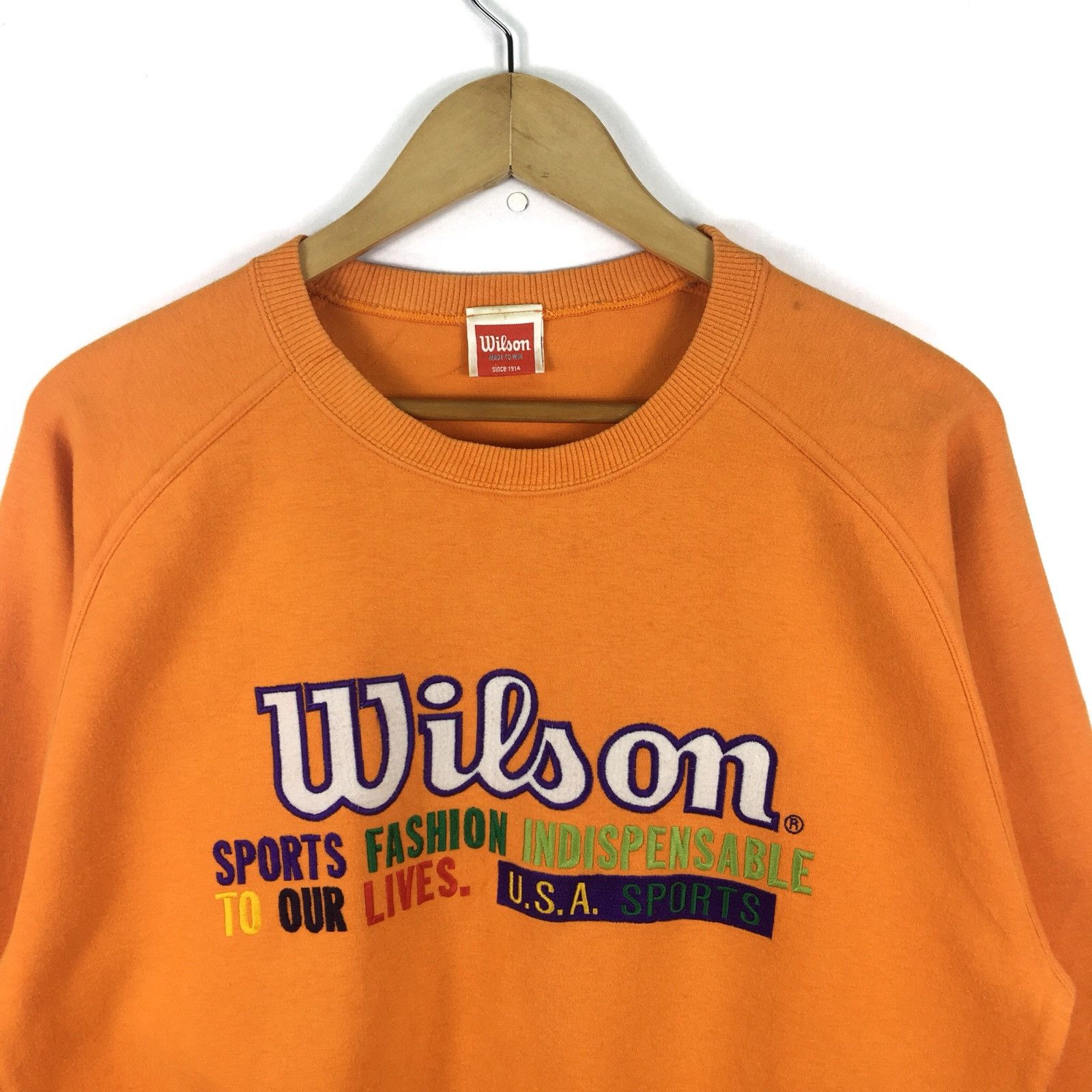 Wilson Athletics Vintage Wilson Sweatshirt Crewneck Multicolor Spellout ...