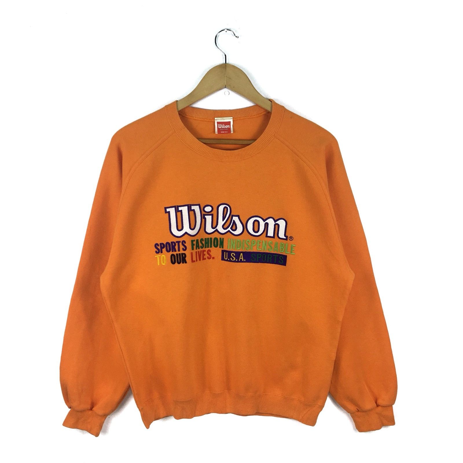 Wilson Athletics Vintage Wilson Sweatshirt Crewneck Multicolor Spellout ...