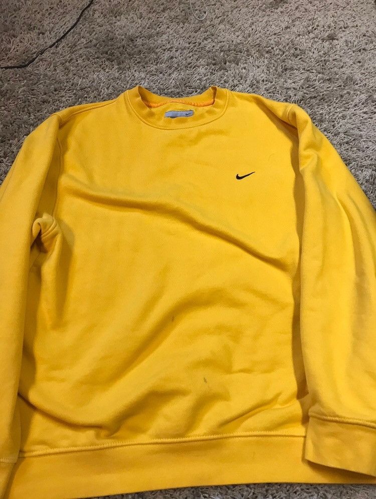 Nike × Vintage Yellow Nike Sweater (mini swoosh) | Grailed