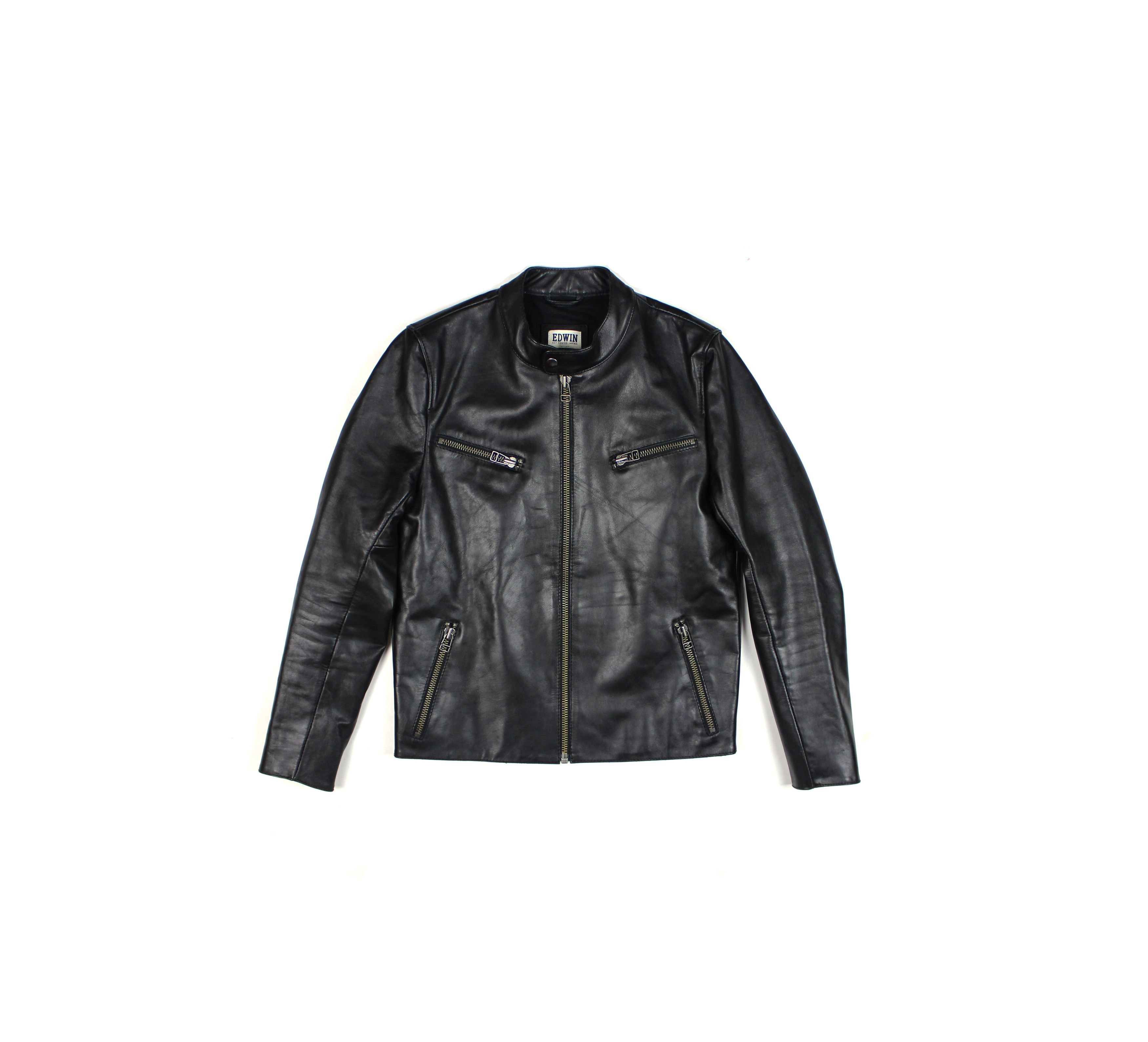 Edwin Edwin Trophy Leather Jacket | Grailed