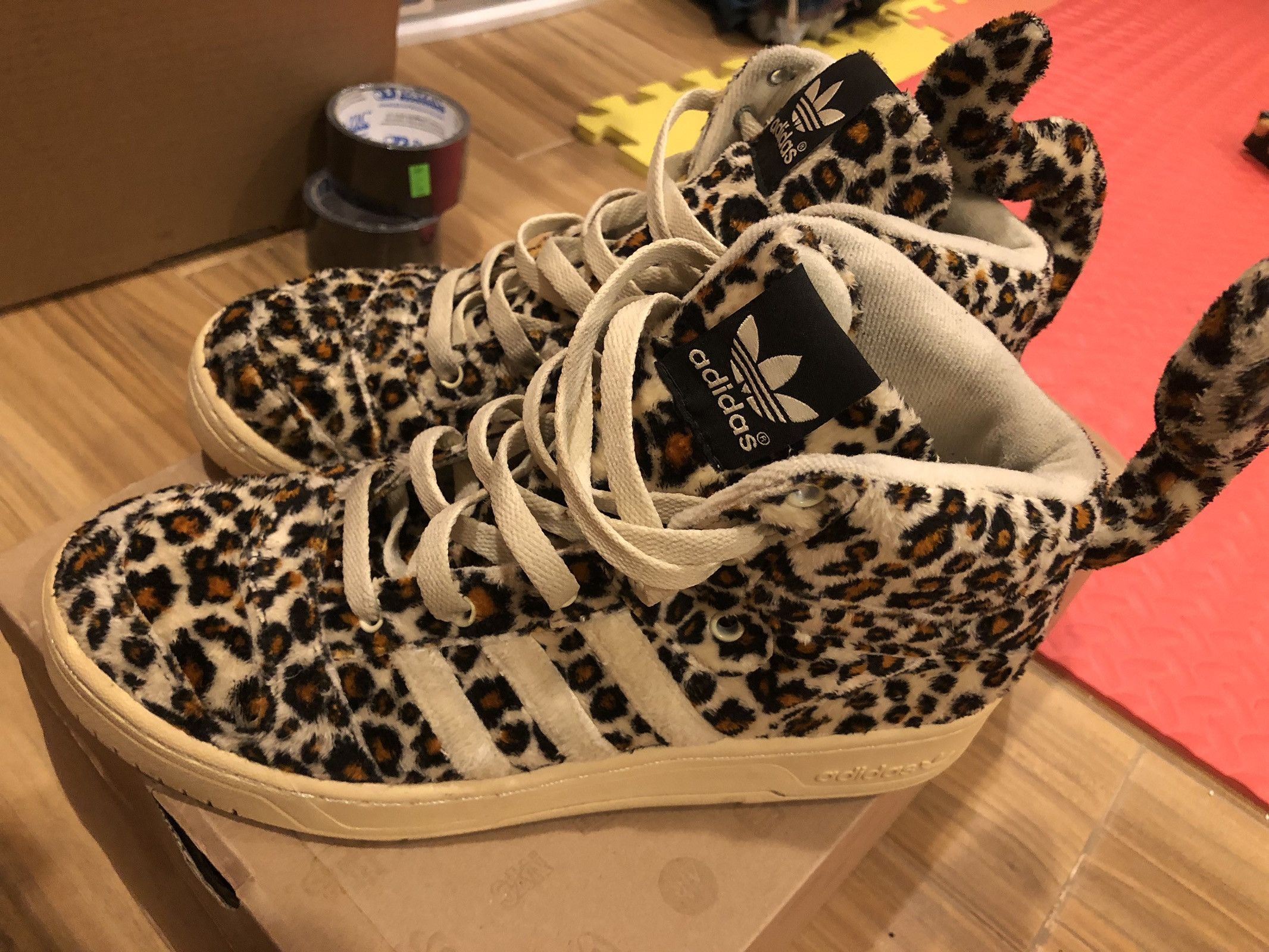 Adidas × Jeremy Scott Adidas x Jeremy Scott Leopard Sneakers | Grailed