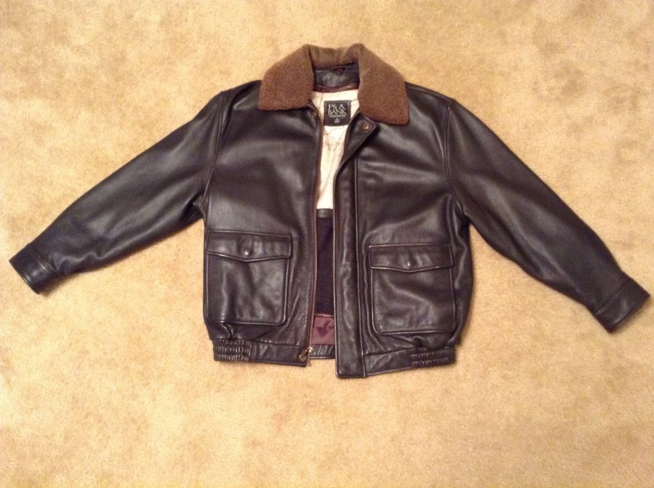 Jos. A. Bank Genuine Leather Bomber Jacket | Grailed
