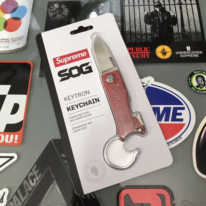 Supreme SOG Keytron Folding Knife Red | Grailed