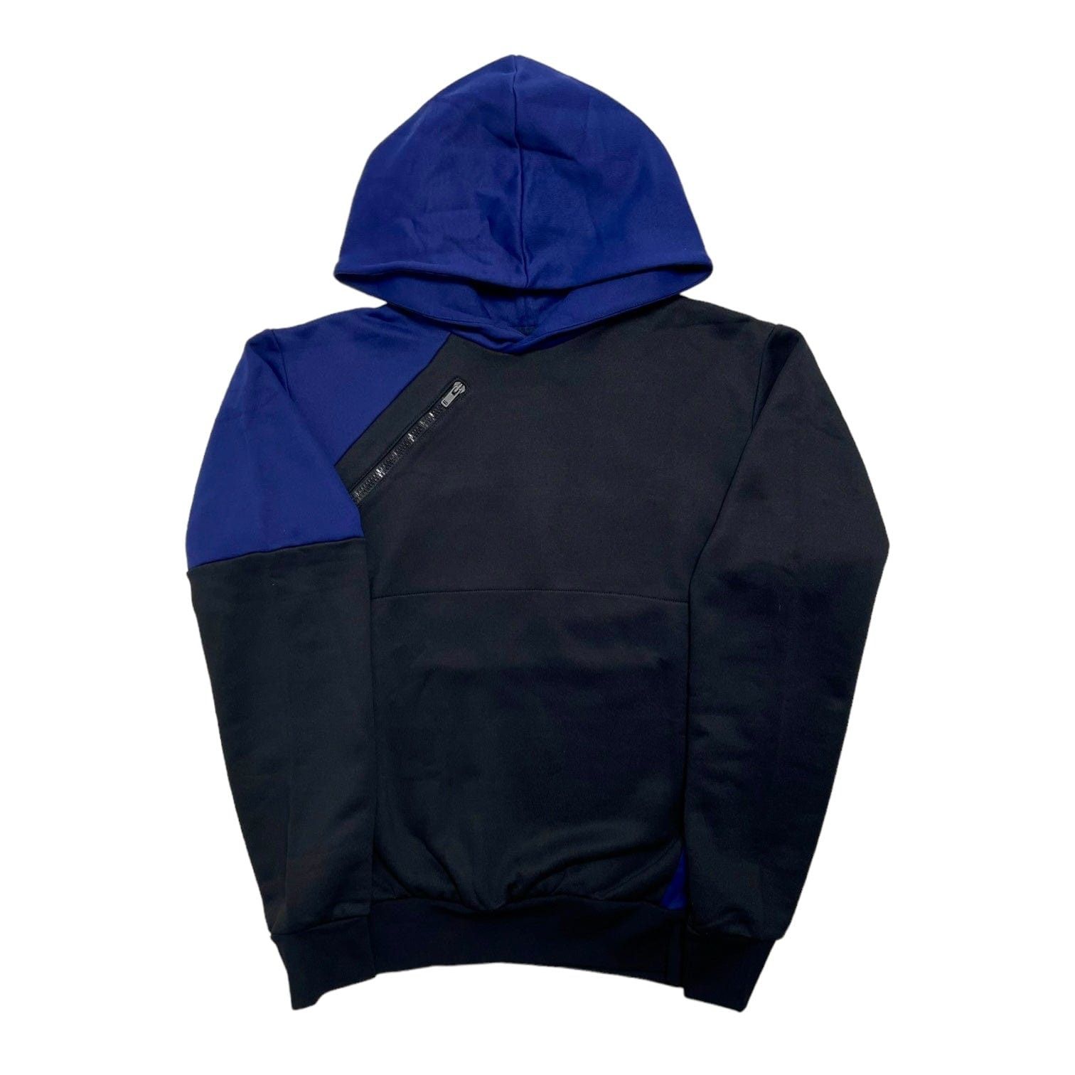 Maison Margiela Colorblock Hooded Sweatshirt Black Purple | Grailed