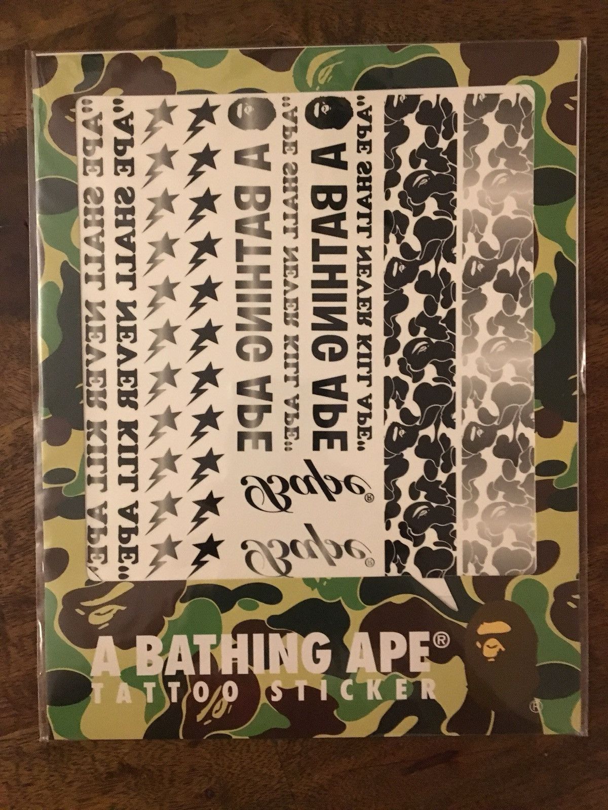 Bape Bape Tattoo Sticker 1 Pack | Grailed