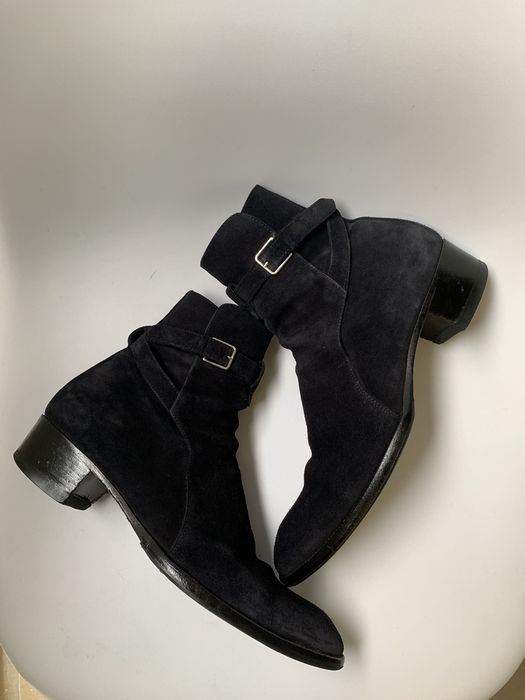 Hedi Slimane Ysl Slp Saint Laurent Paris Boot Boots 41 Suede Leather ...