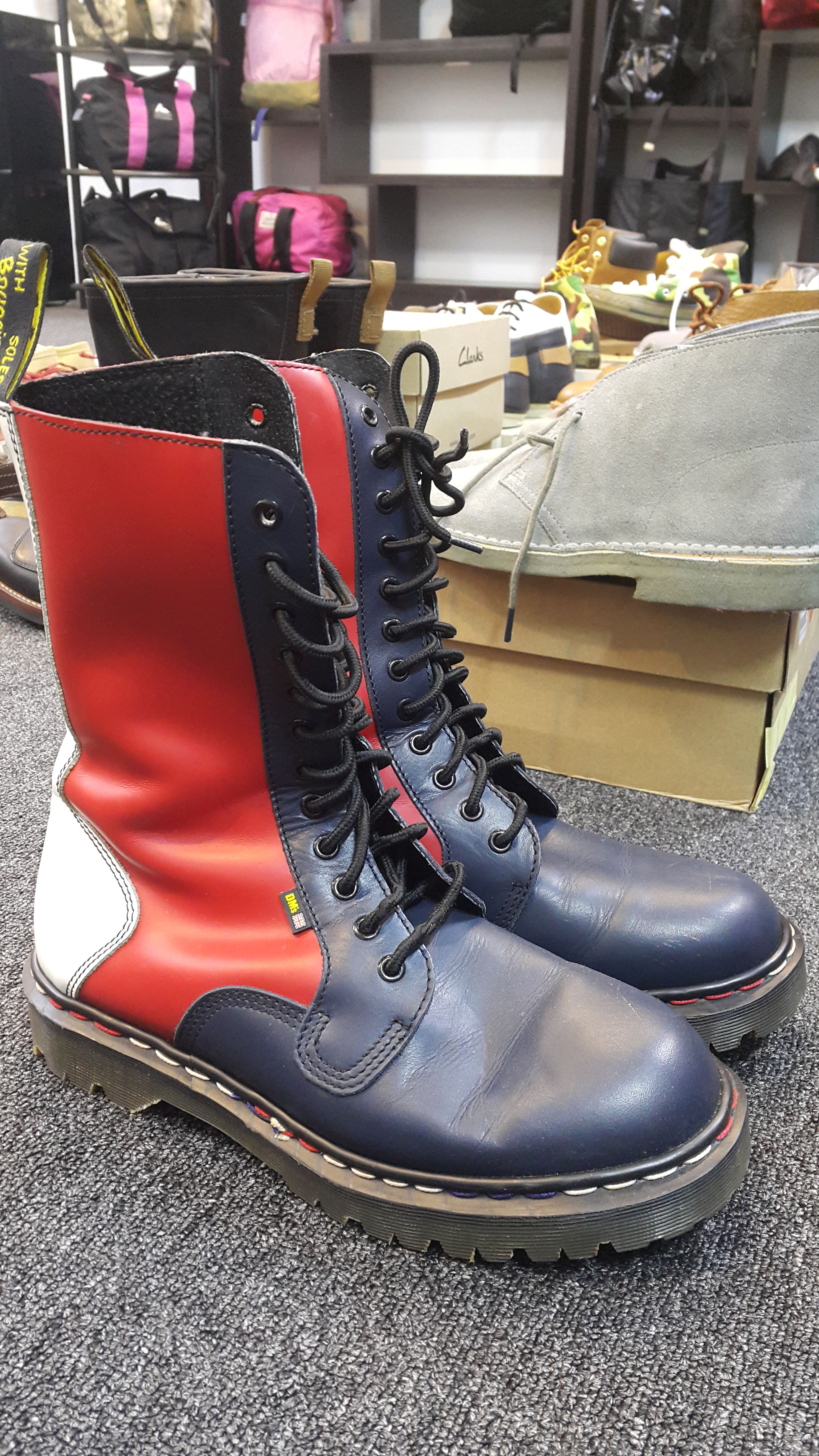 Dr. Martens Rare Vintage Rocker England Flag Dr Martens Boots 8 UK ...