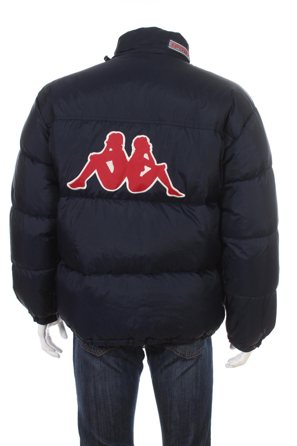 Kappa RARE 90s KAPPA Down Puffer Jacket Big Logo Spell Out Blue | Grailed