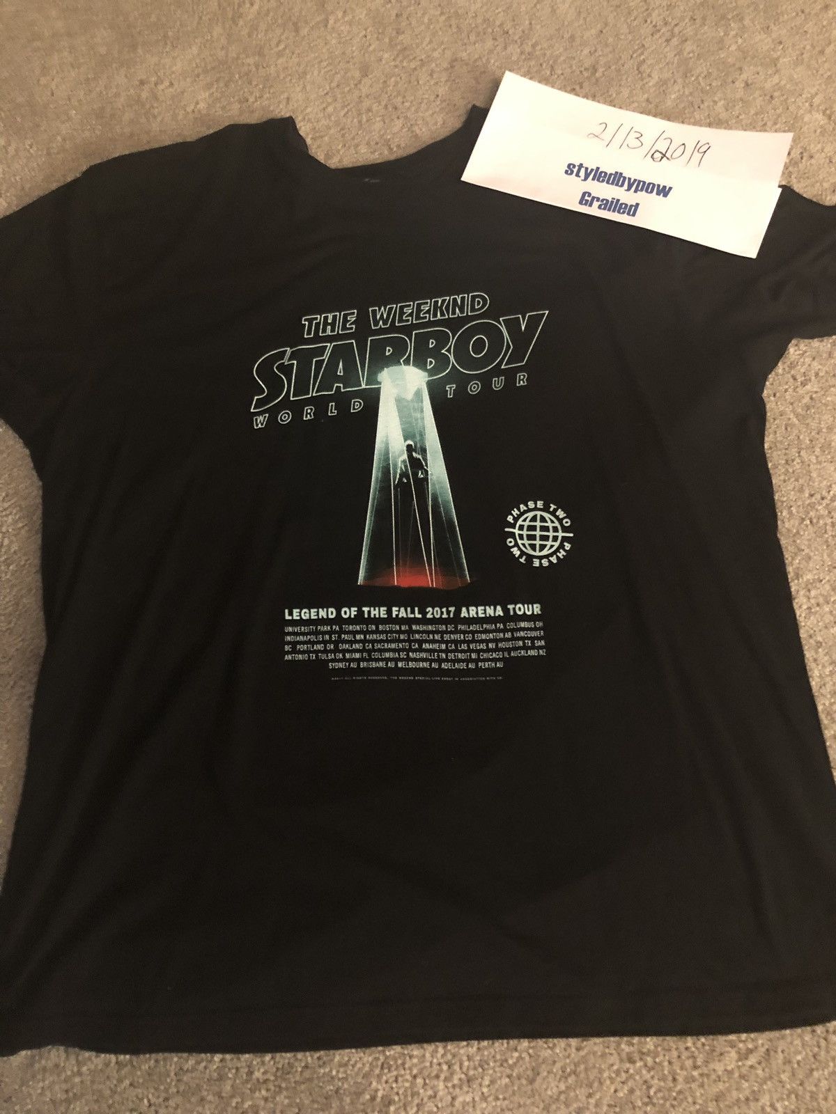 The Weeknd Star Boy Tour T-Shirt | Grailed