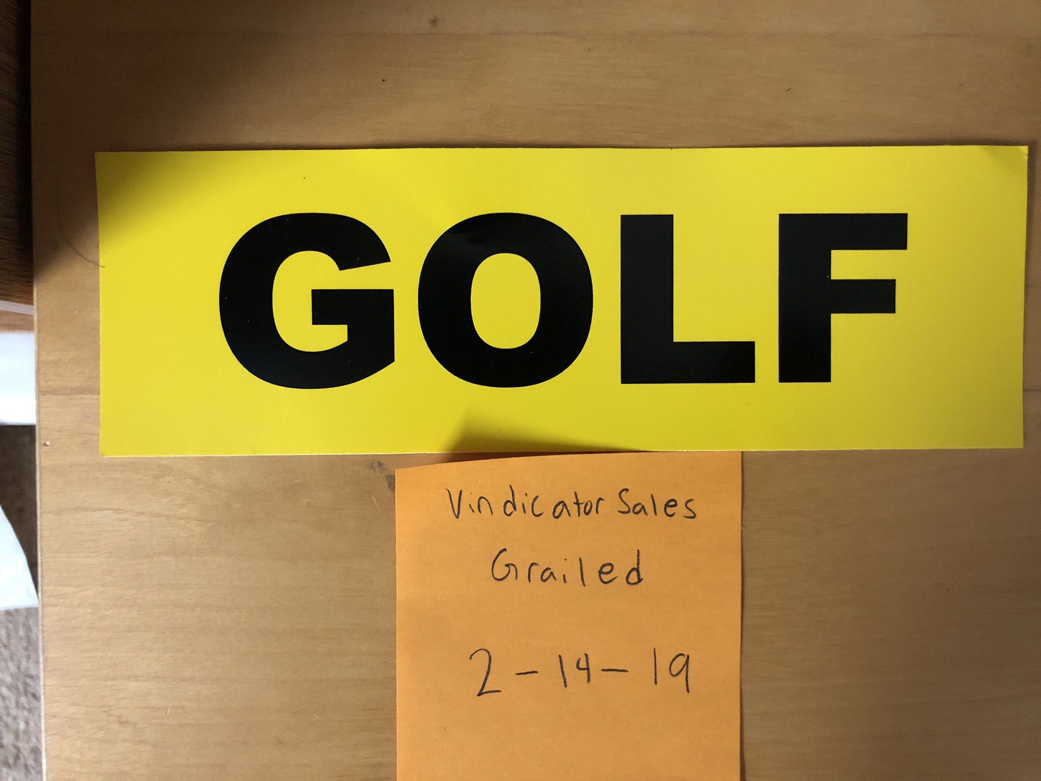 Golf Wang Golf Wang Yellow Box Logo Sticker. | Grailed