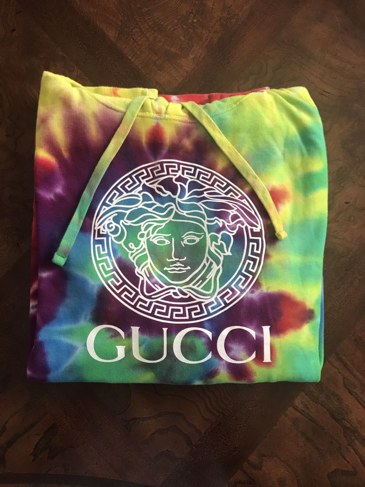 Pizza Slime Versace Gucci Louis Vuitton Channel Tie Dye Hoodie | Grailed