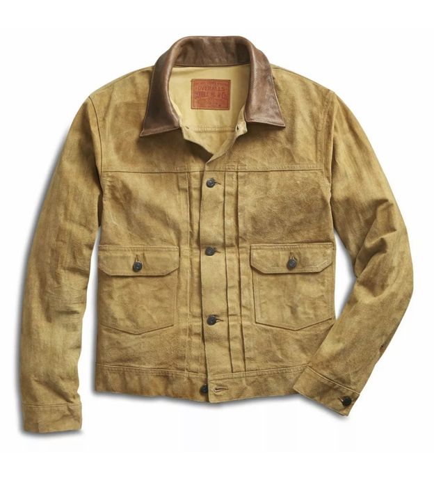 Ralph Lauren Double Ralph Lauren RRL Roughout Suede Leather Jacket L$1900 | Grailed