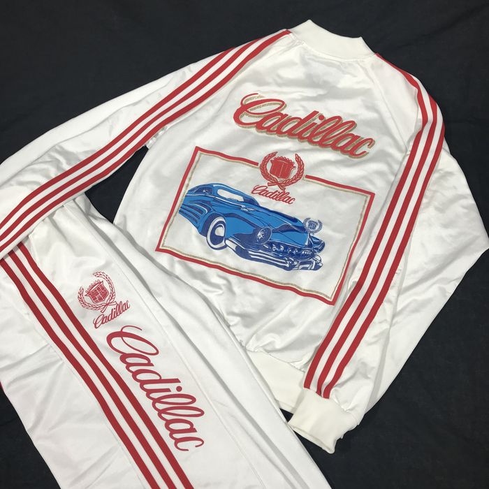 Vintage Ultra Rare 90s Vintage CADILLAC ADIDAS Bootleg White Red ...