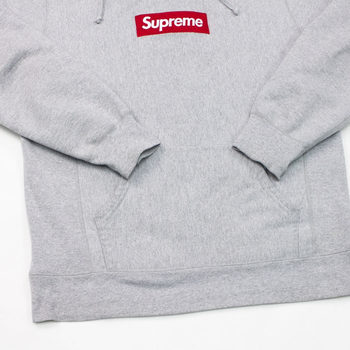 Supreme SUPREME GREY BOX LOGO HOODIE FW14 LARGE | Grailed