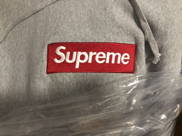 Supreme SUPREME GREY BOX LOGO HOODIE FW14 LARGE | Grailed