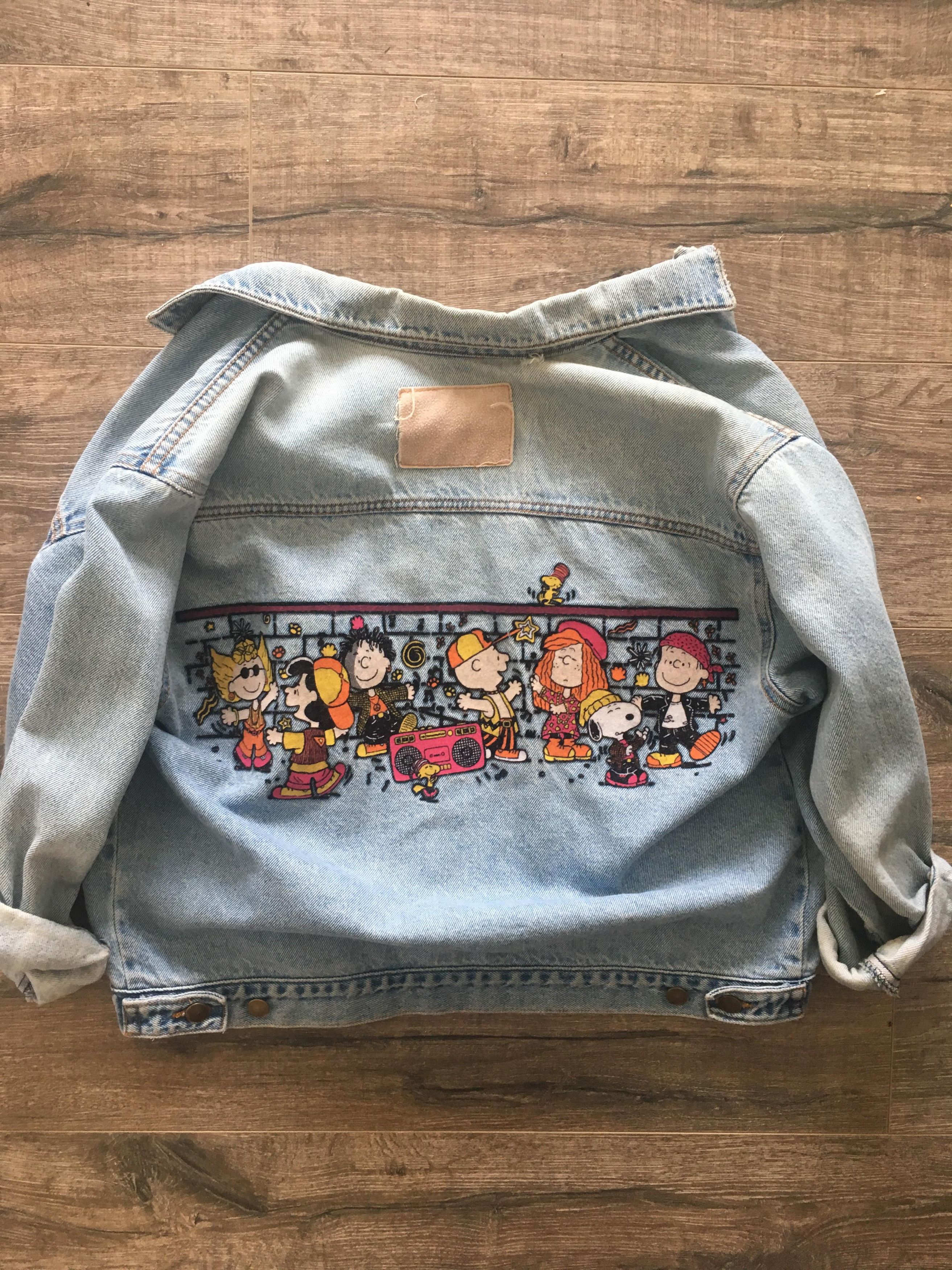 Peanuts Vintage 'Charlie Brown Street Party' Jean Jacket | Grailed