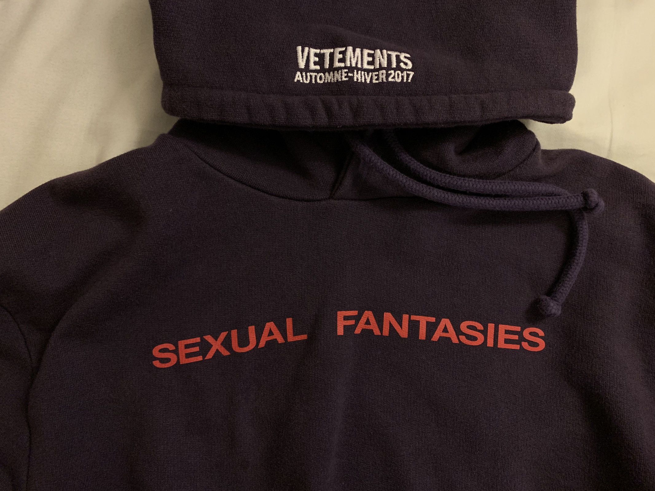 Vetements Sexual Fantasies Cropped hoodie | Grailed