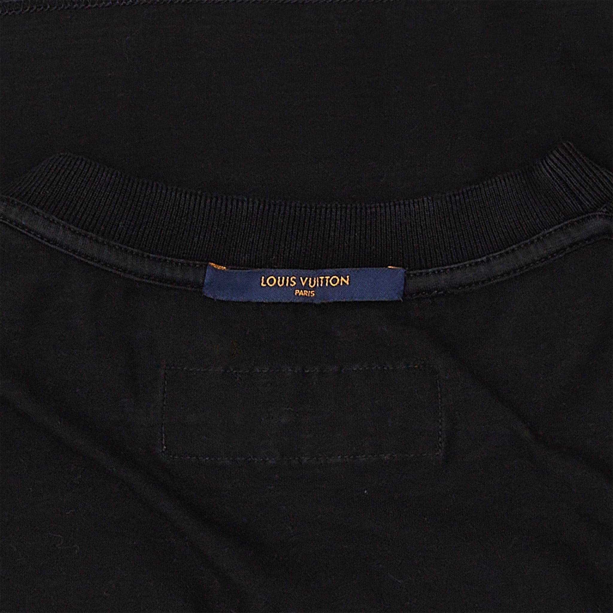 Louis Vuitton Cartoons Logo Short Sleeve Tee Shirt Black | Grailed