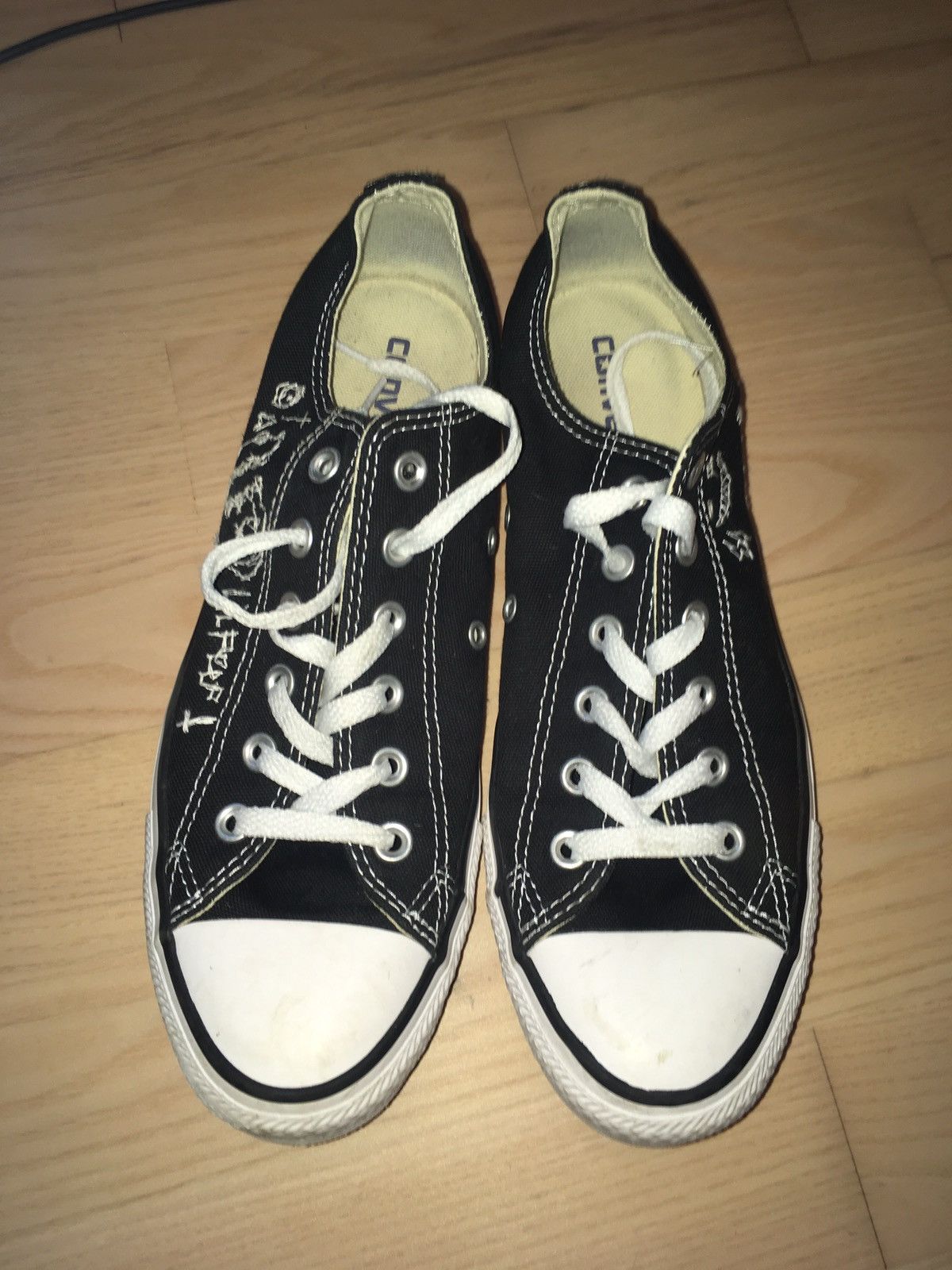Converse Lil Peep custom converse | Grailed