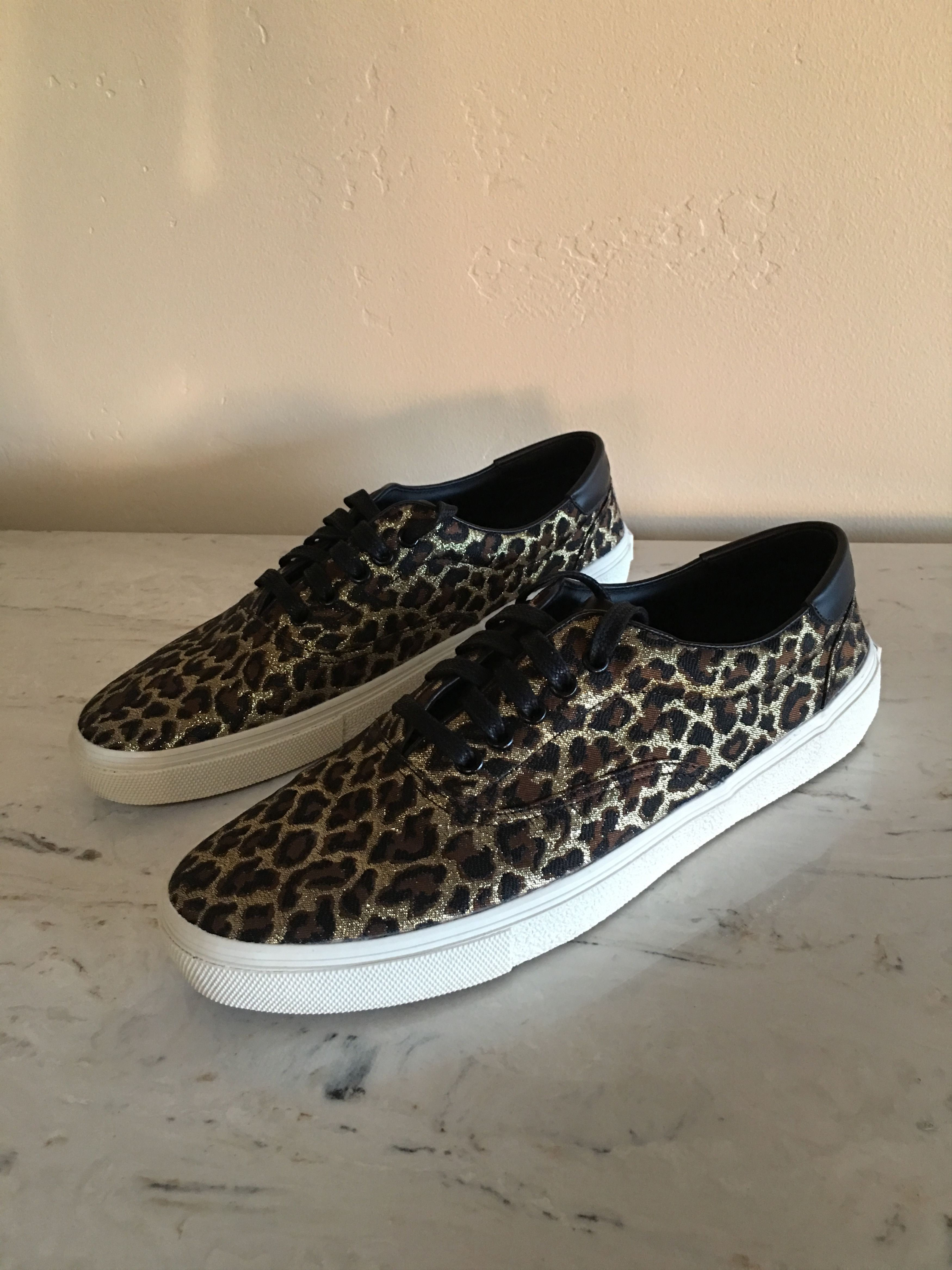 Saint Laurent Paris YSL SKATE SHOES LEOPARD PATTERN | Grailed