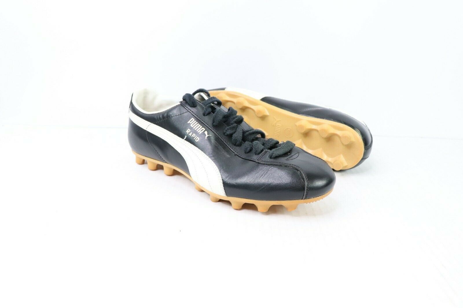 Puma × Vintage Vintage 80s Puma Mens Size 8.5 Rapid Leather Futbol ...