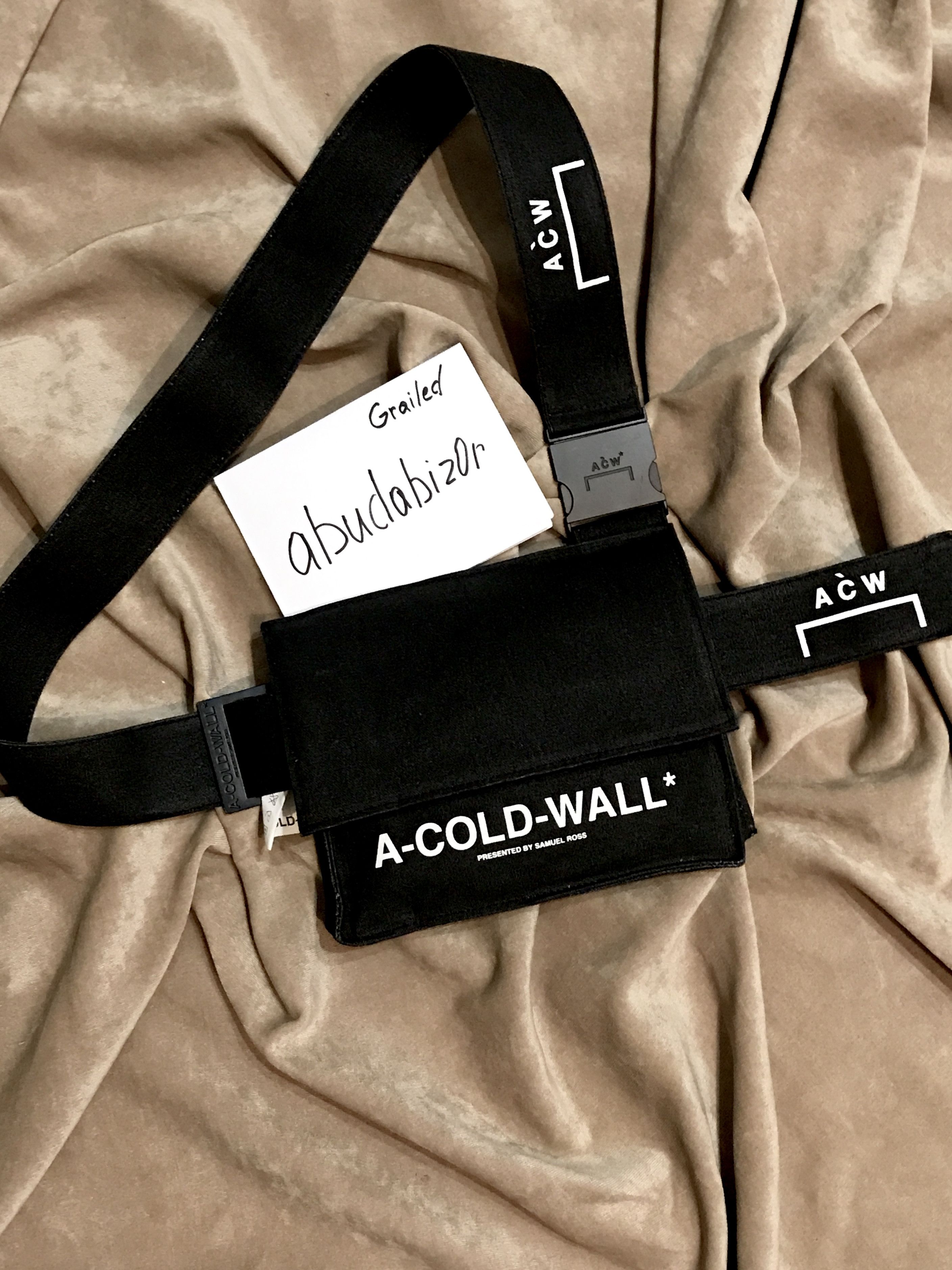 A-COLD-WALL* A COLD WALL Utility Holster Bag Canvas “ACW” Black | Grailed