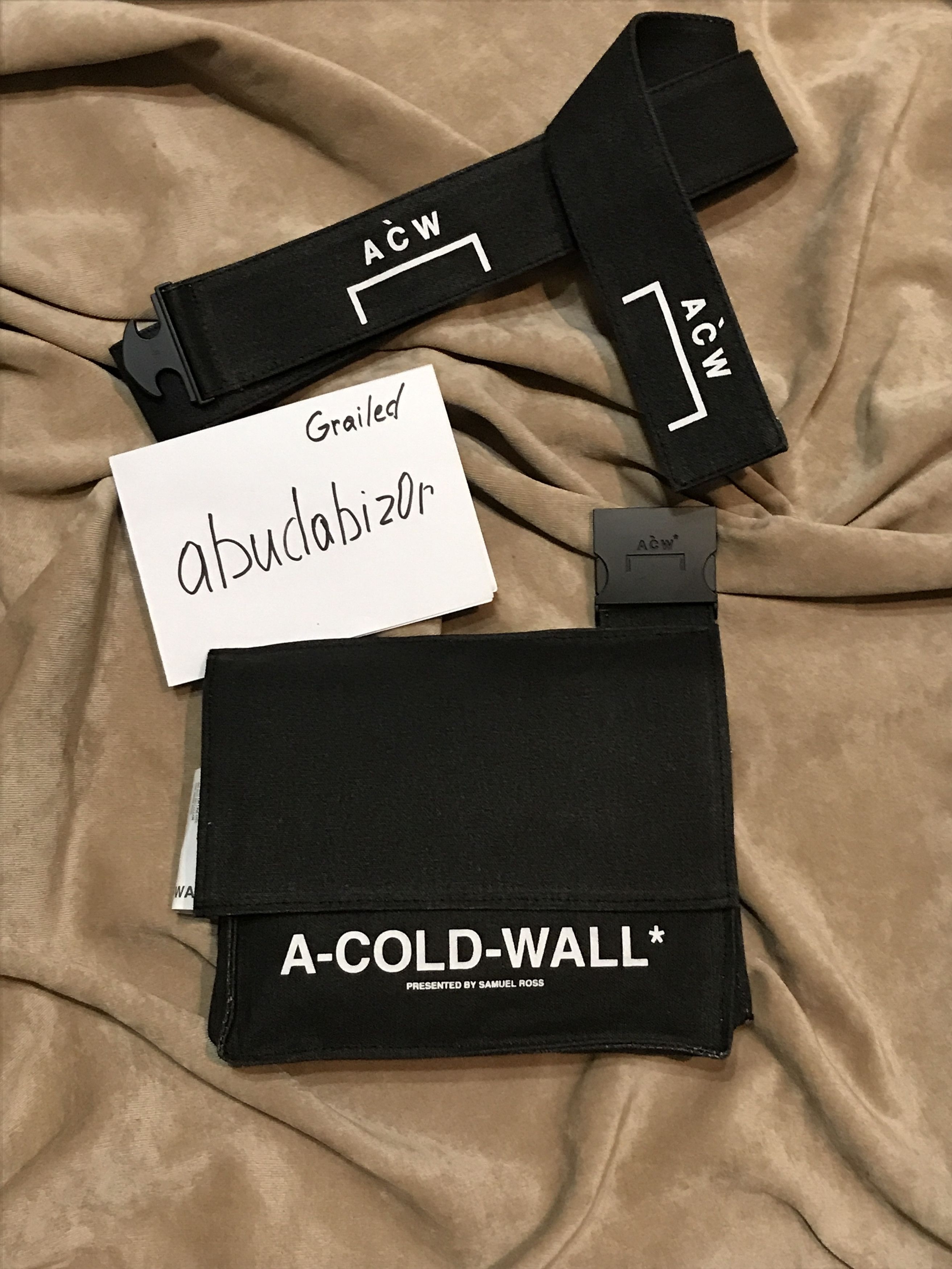 A Cold Wall A COLD WALL Utility Holster Bag Canvas “ACW” Black | Grailed