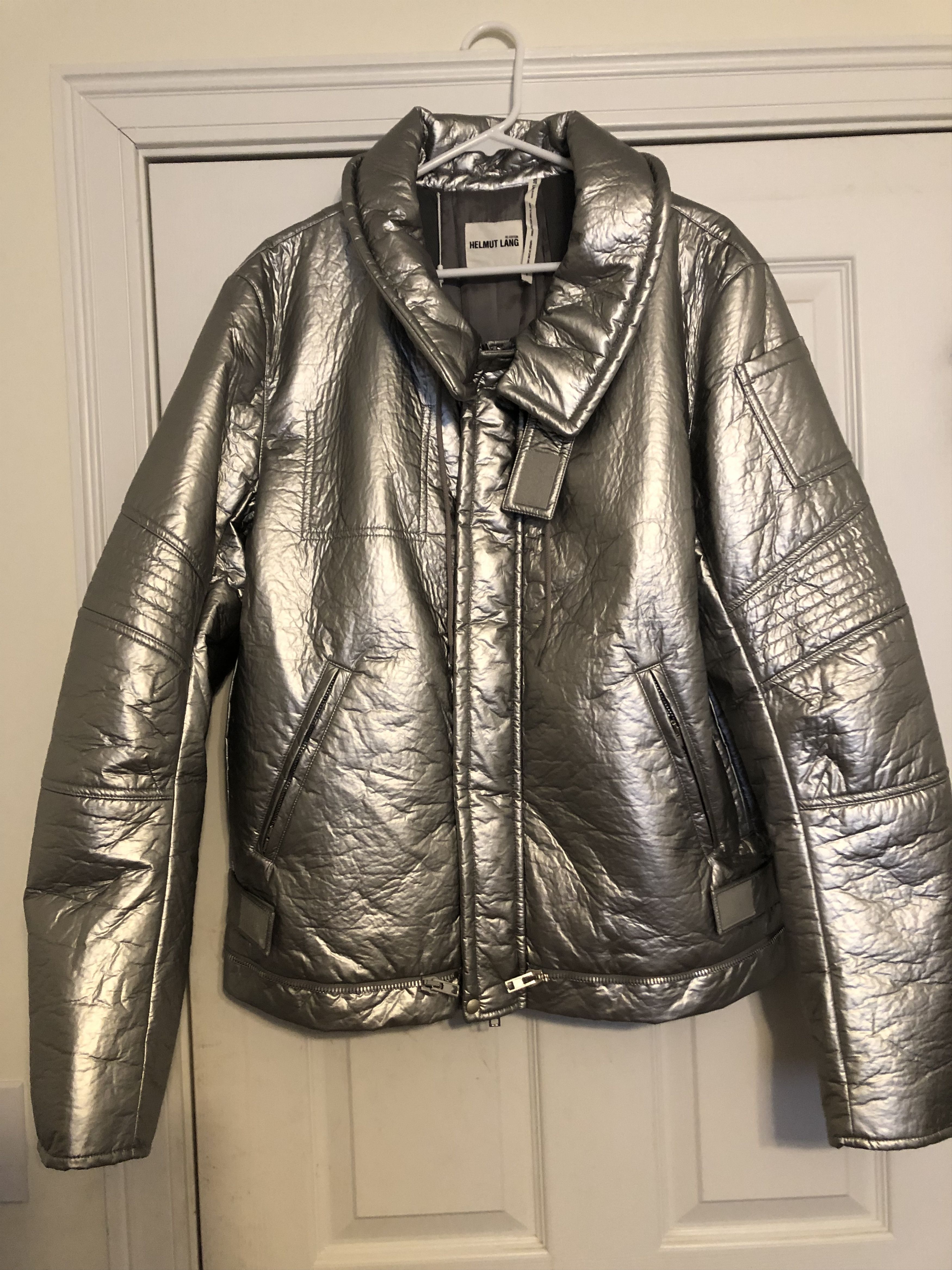 Helmut Lang Helmut Lang Astro Moto Jacket chrome metallic silver | Grailed