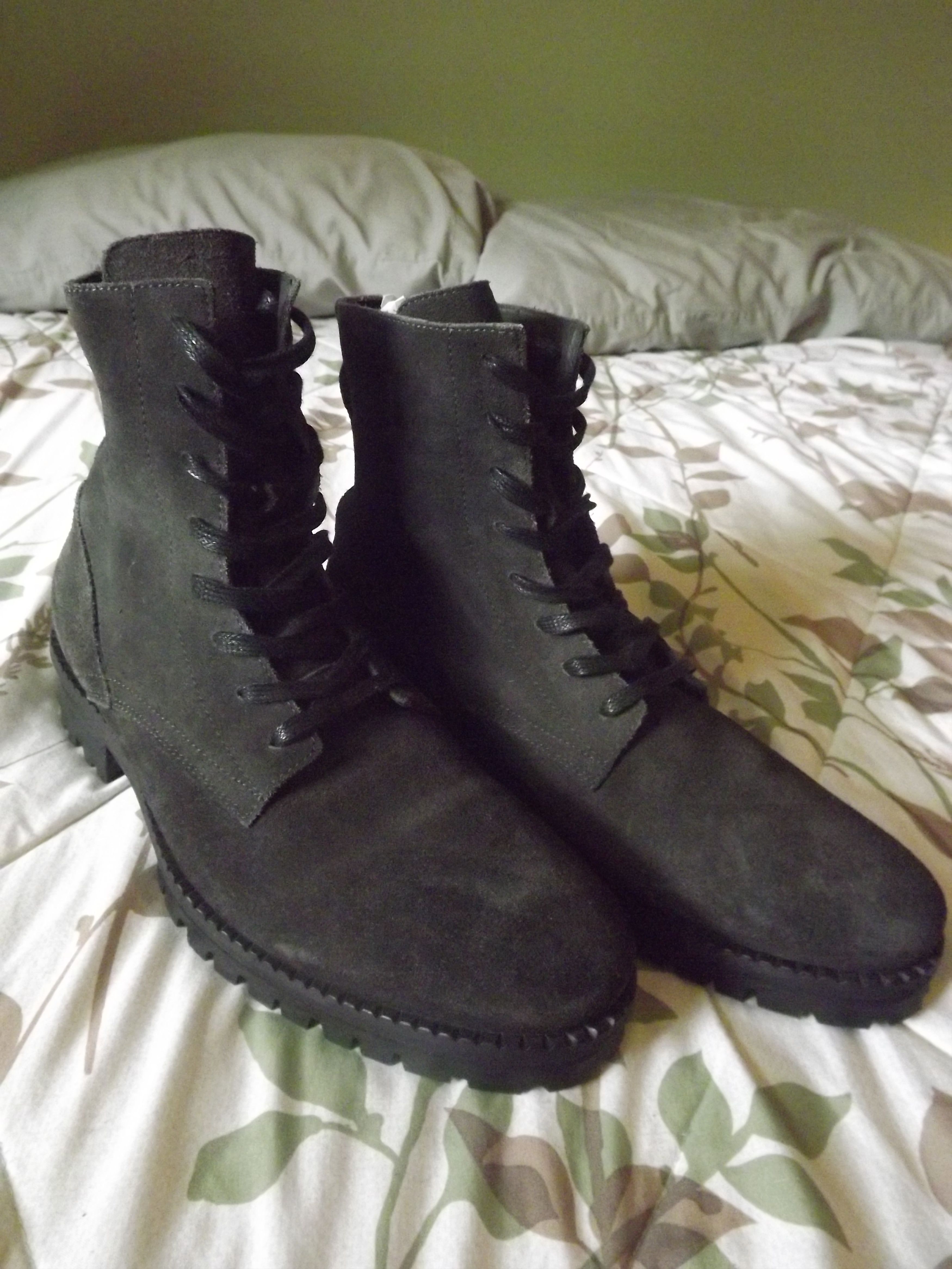Allsaints Neptune Suede Military Boots - Charcoal | Grailed