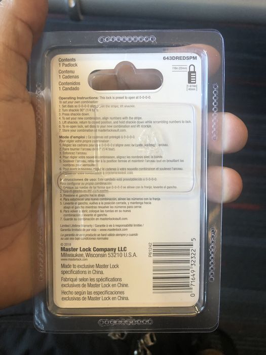 Supreme Supreme Red MasterLock Pad Lock | Grailed